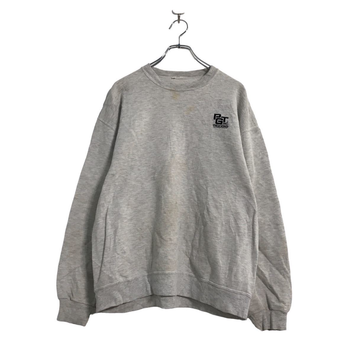 【楽天市場】【中古】【古着】 ロゴ スウェット トレーナー L～ グレー ワンポイントロゴ 古着卸 アメリカ仕入 a511-5734：古着屋DEN