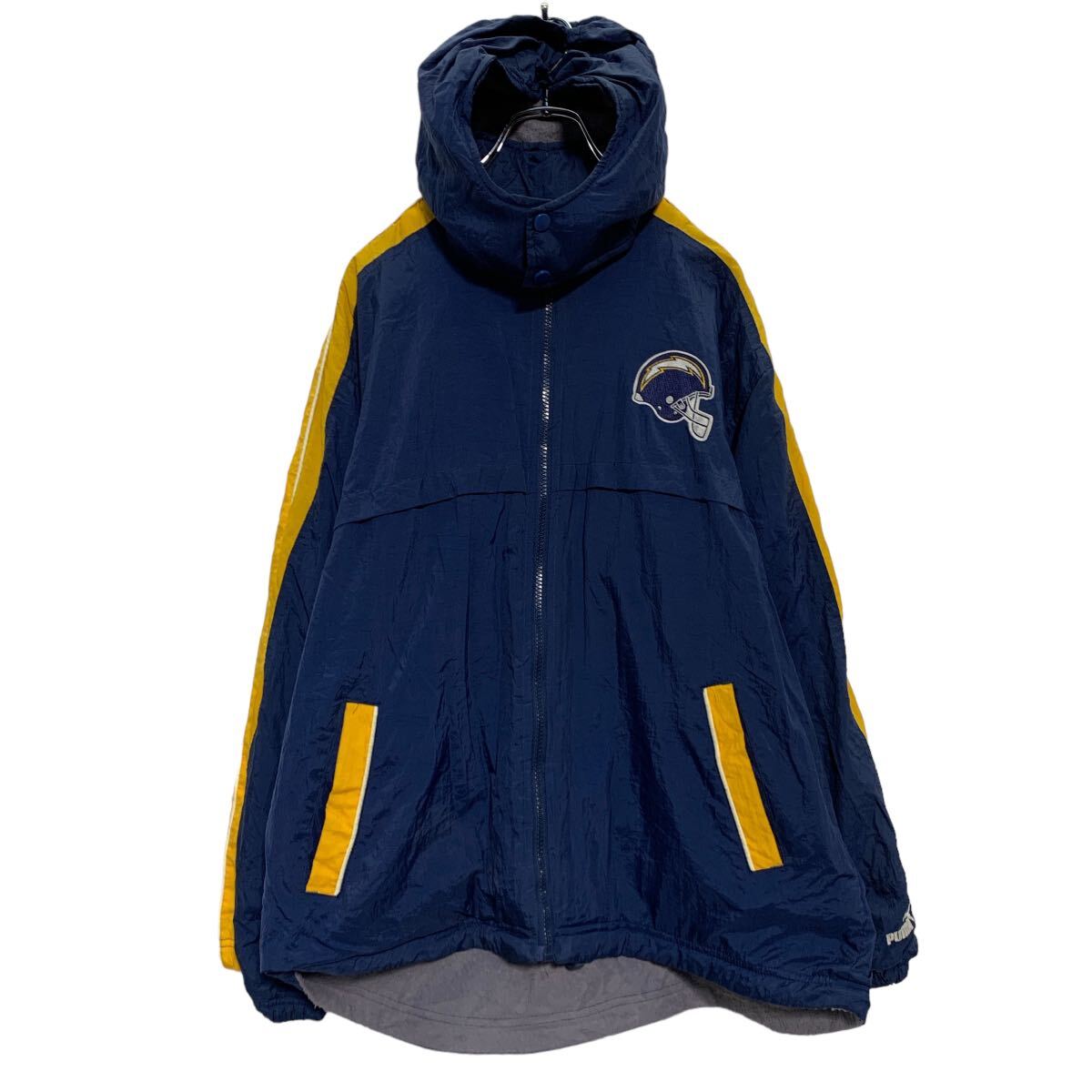 【楽天市場】【中古】【古着】 PUMA NFL ジップアップ ナイロンジャケット L 150～ キッズ ネイビー プーマ スポーツウェア 古着 ...