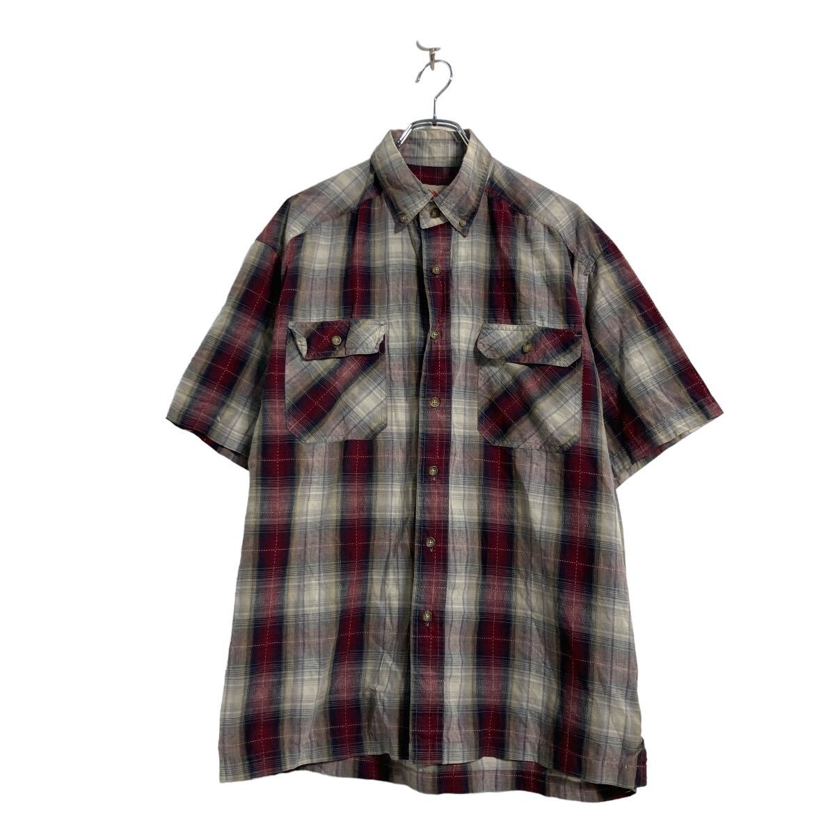 【楽天市場】【中古】【古着】 FIELD N' FOREST 半袖 チェック シャツ L レッド グレー ブラック ホワイト ボタンダウン 2 ...