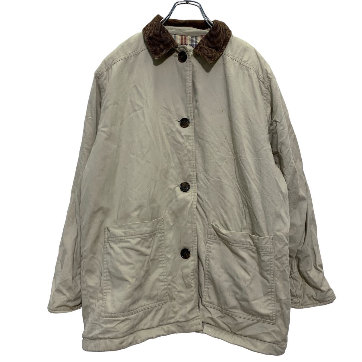 【楽天市場】【中古】【古着】 TOWNE by LONDON FOG 中綿 ハンティングジャケット M ライトベージュ 襟コーデュロイ 古着卸 ...