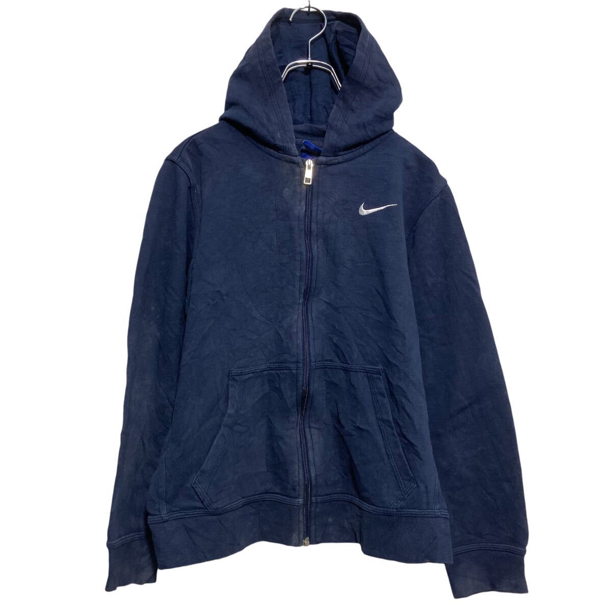 【楽天市場】【中古】【古着】 NIKE プリント スウェット パーカー ナイキ キッズ L ネイビー フルジップ 古着卸 アメリカ仕入 a610-5562：古着屋DEN