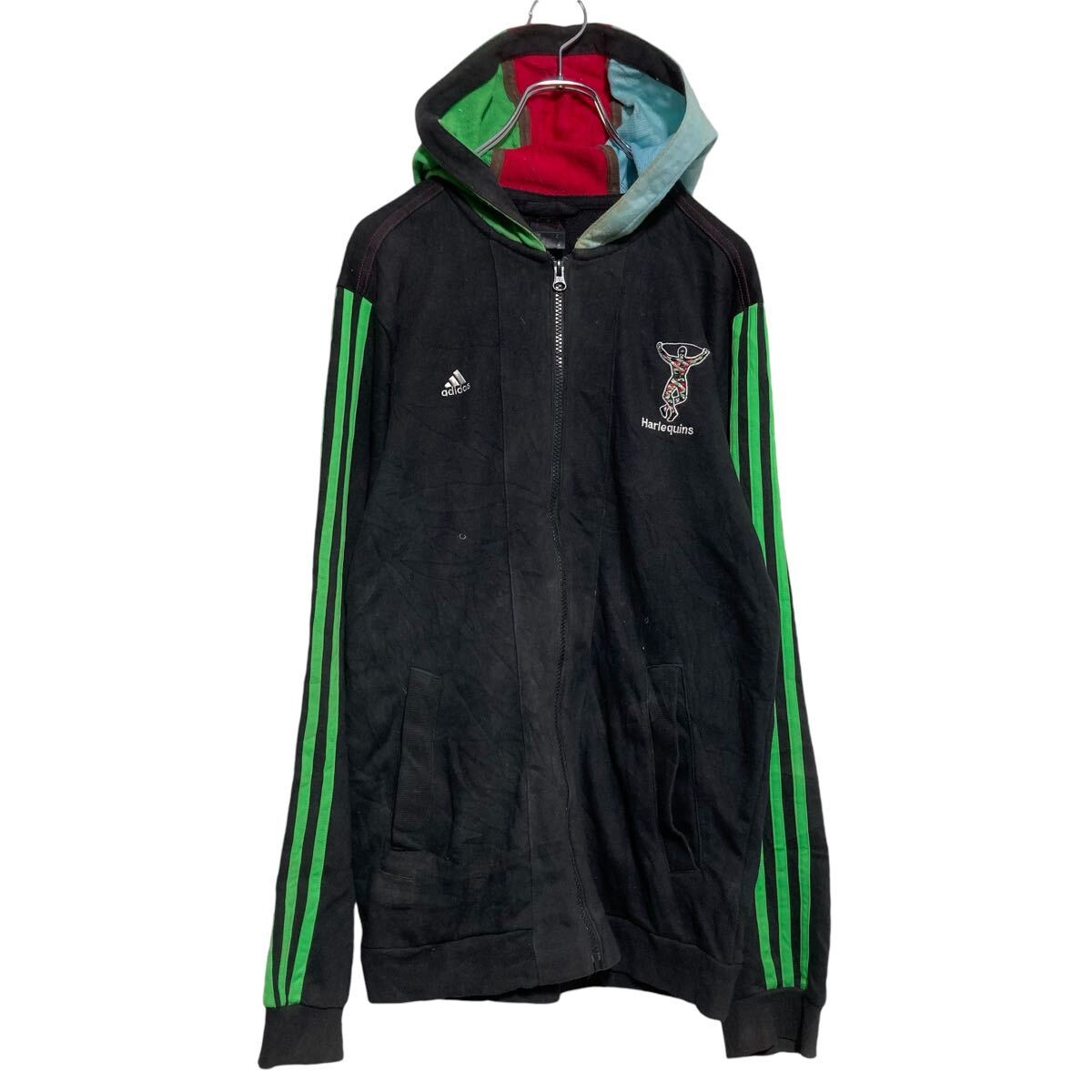 【楽天市場】【中古】【古着】 adidas プリント スウェット パーカー アディダス S ブラック マルチカラー フルジップ 古着卸 ...