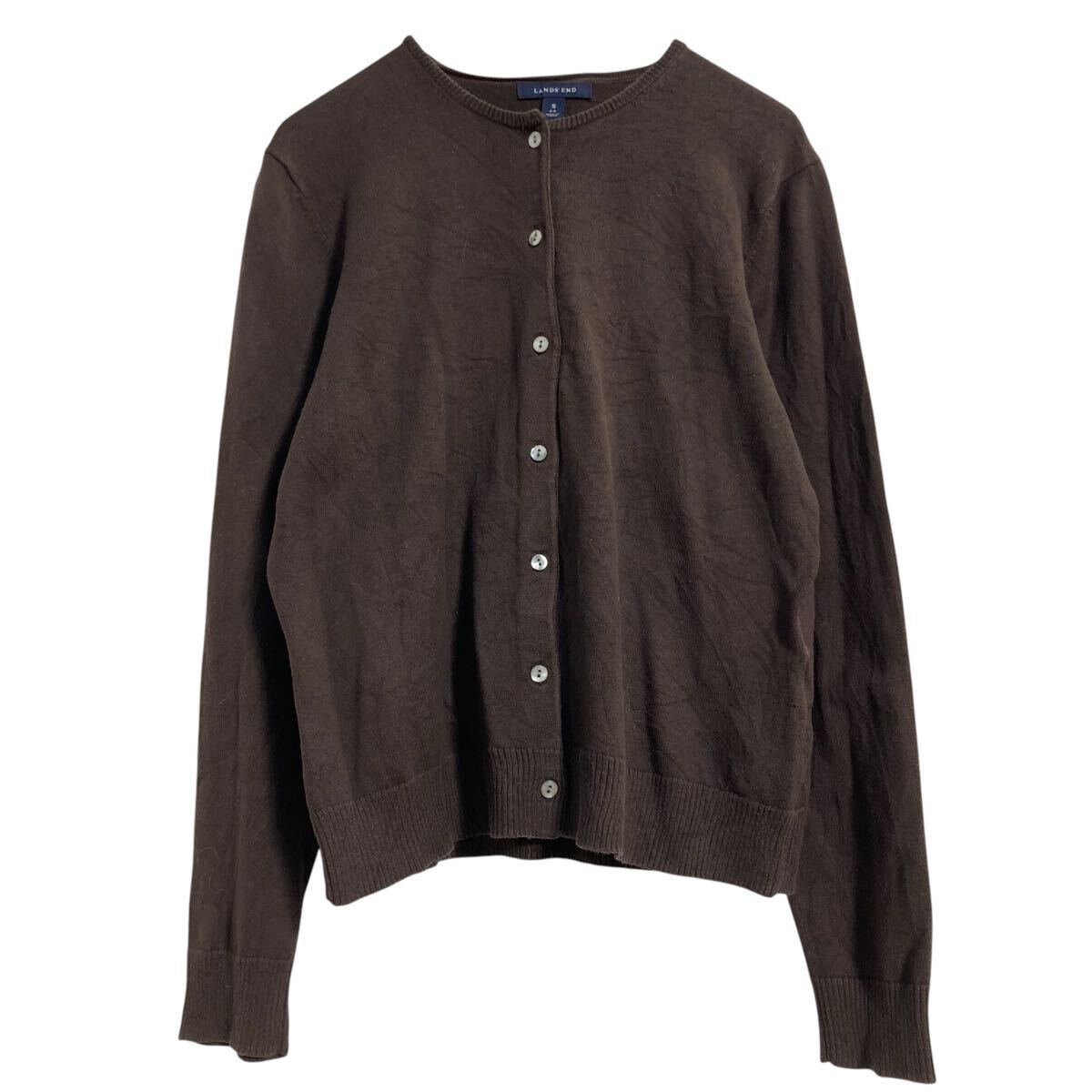 【楽天市場】【中古】【古着】 LAND'S END ウール混 ニット セーター カーディガン レディース S ブラウン ランズエンド シンプル 古着卸 アメリカ仕入 a610-7440：古着屋DEN