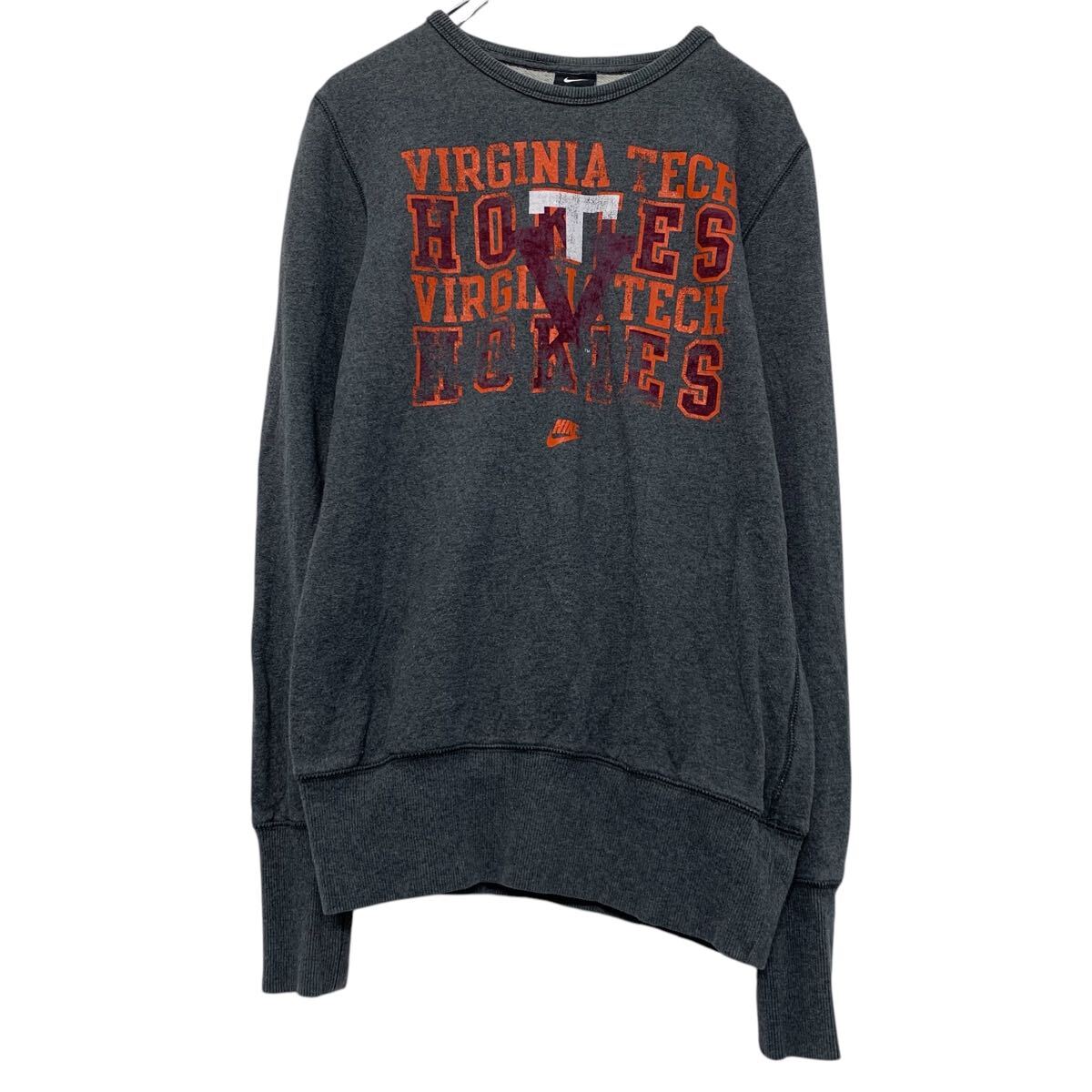 【楽天市場】【中古】【古着】 NIKE プリント スウェット トレーナー ナイキ L ダークグレー オレンジ ホワイト プルオーバー 古着卸 アメリカ仕入 a610-7507：古着屋DEN