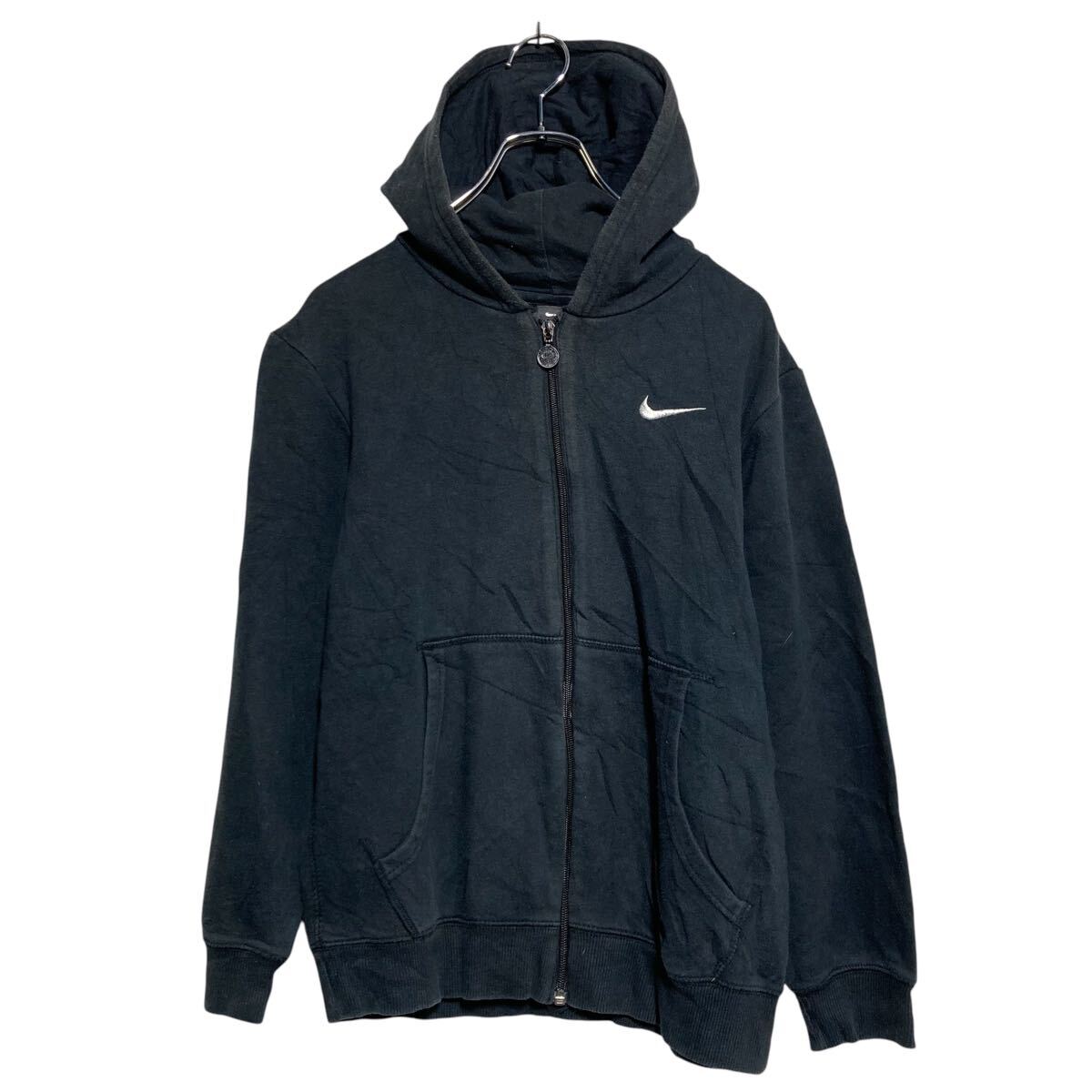 【楽天市場】【中古】【古着】 NIKE ロゴ スウェット パーカー ナイキ キッズ L ブラック フルジップ 刺繍 古着卸 アメリカ仕入 a610-7800：古着屋DEN