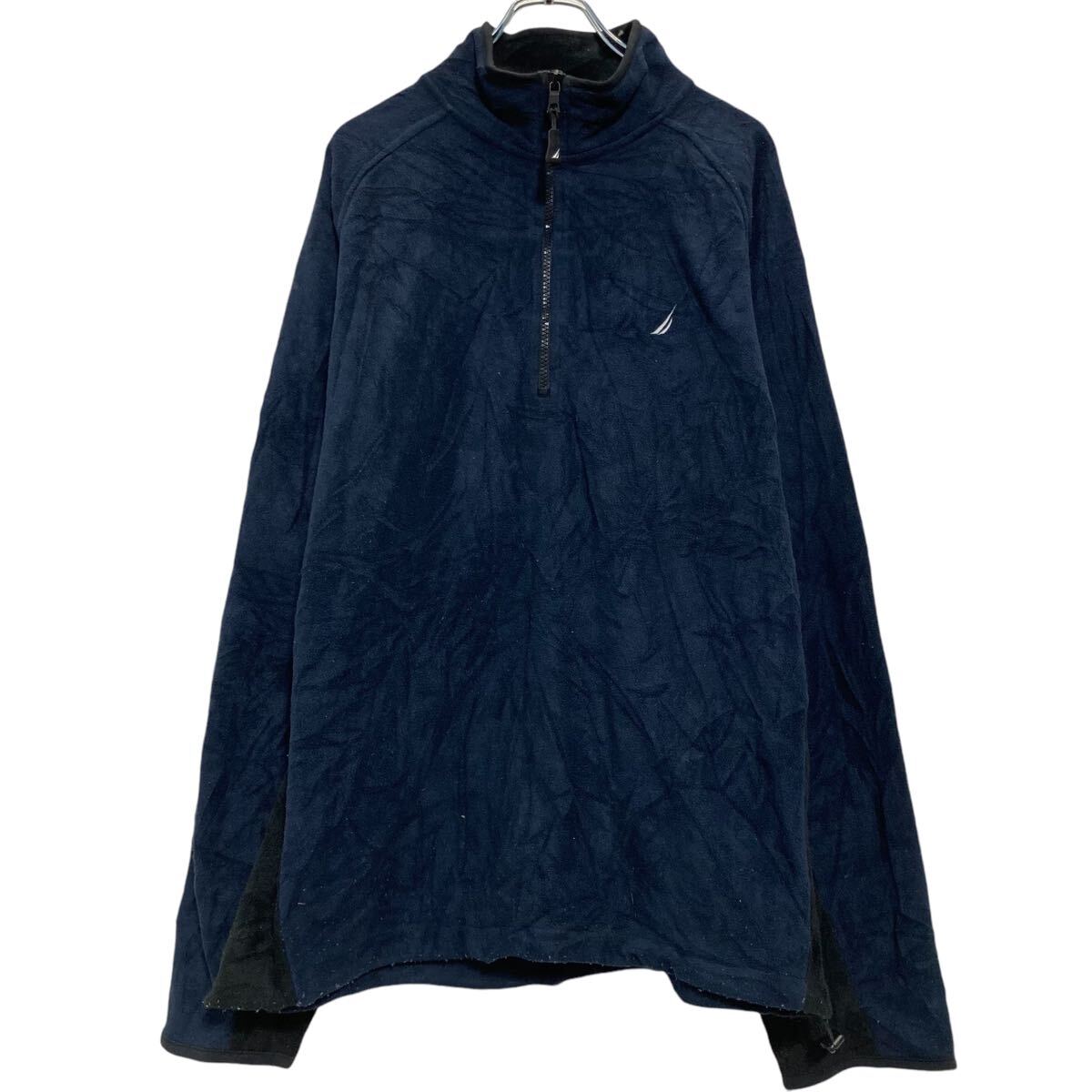 【楽天市場】【中古】【古着】 NAUTICA フリースジャケット XL ネイビー ノーティカ ハーフジップ ビッグサイズ ラグラン ワン ...