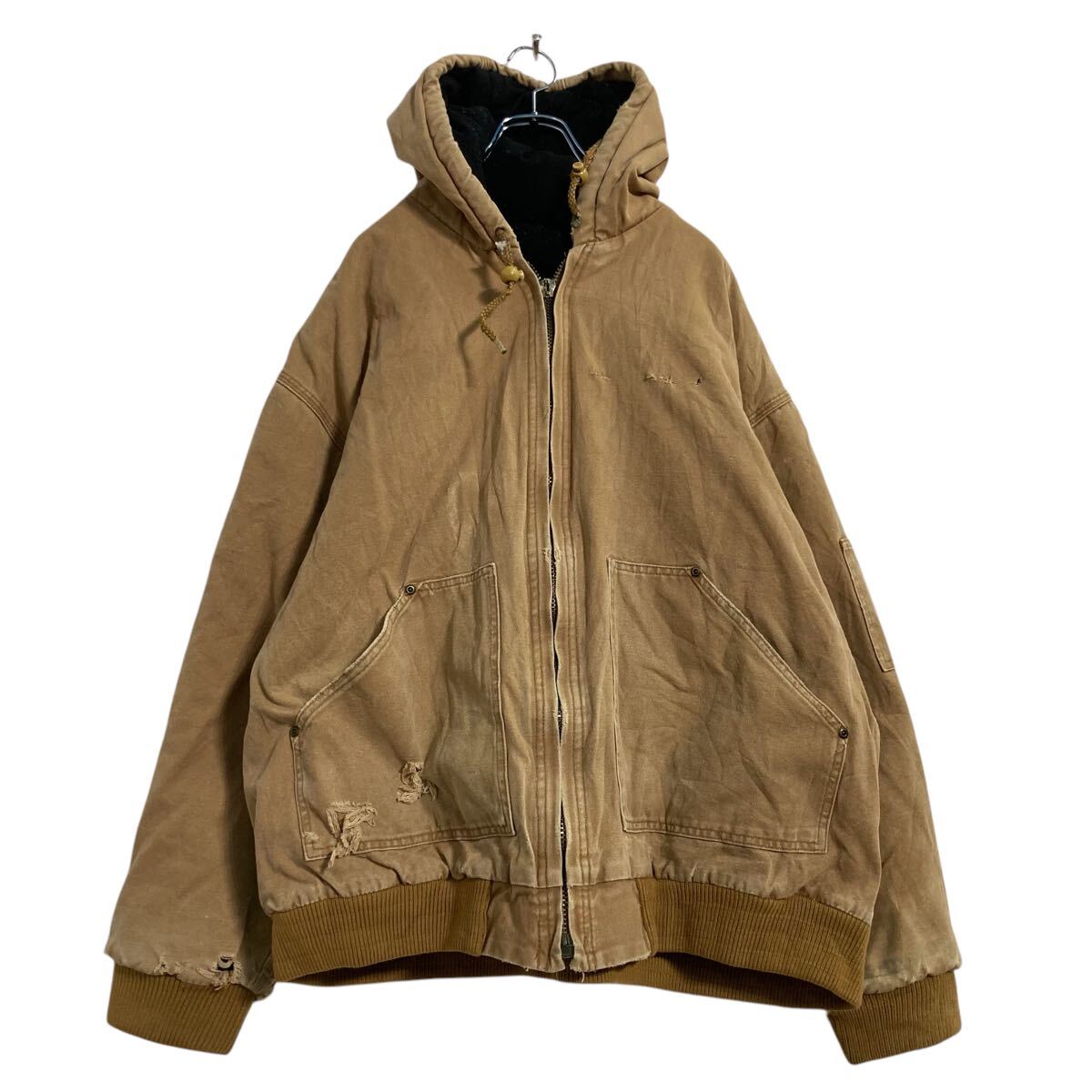 【楽天市場】【中古】【古着】 アクティブジャケット パーカー XL～ ベージュ ワーク ダック 中綿 古着卸 アメリカ仕入 a612-5566 ...