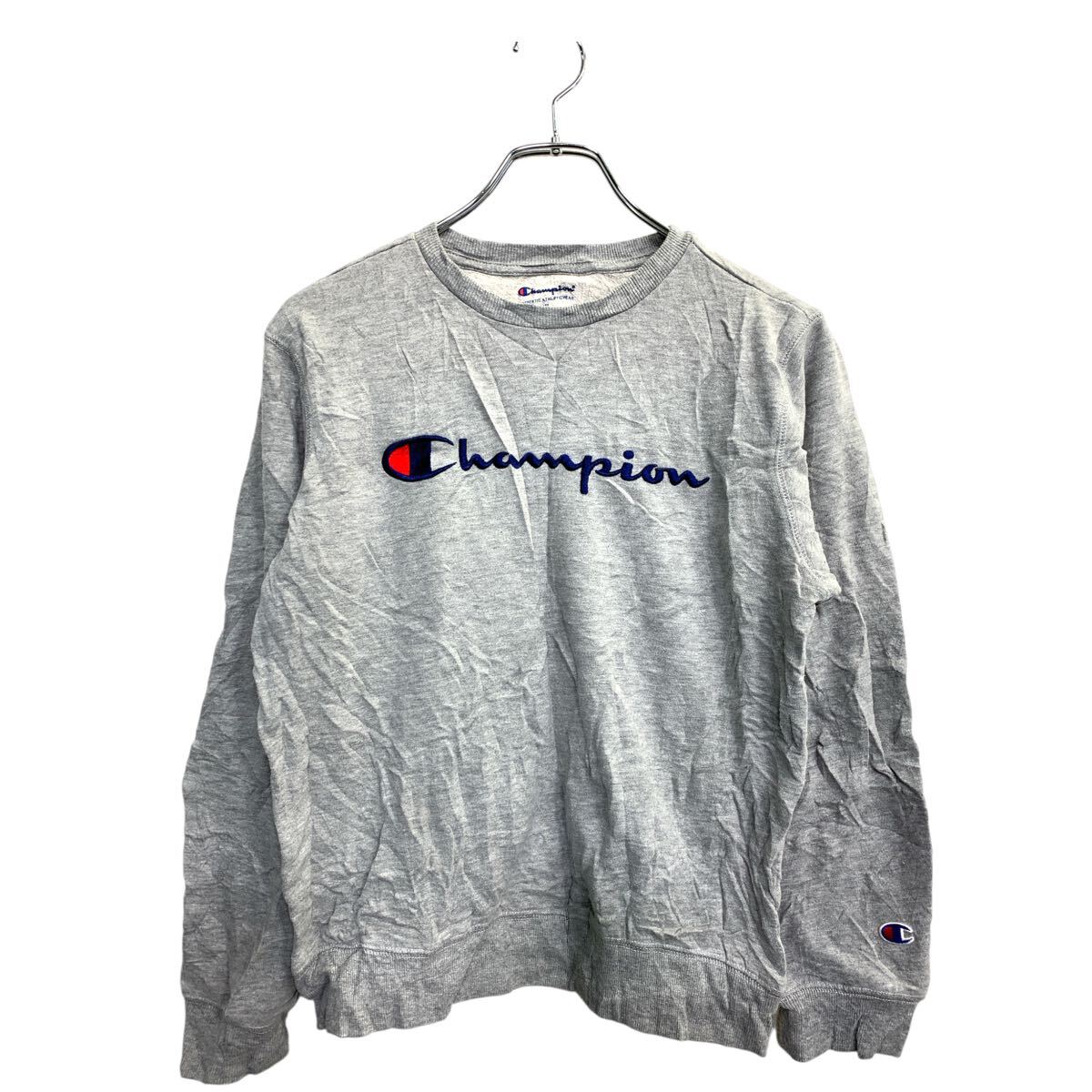 【楽天市場】【中古】【古着】 Champion ロゴ スウェット トレーナーXLサイズ チャンピオン ジュニアサイズ 刺繍 グレー 古着卸 ...