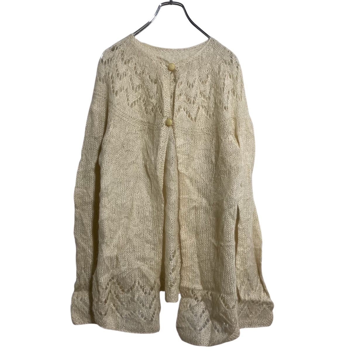 【楽天市場】【中古】【古着】 透かし編み ニット セーター カーディガン レディース XL～ アイボリー ハンドメイド 古着卸 アメリカ仕入 ...