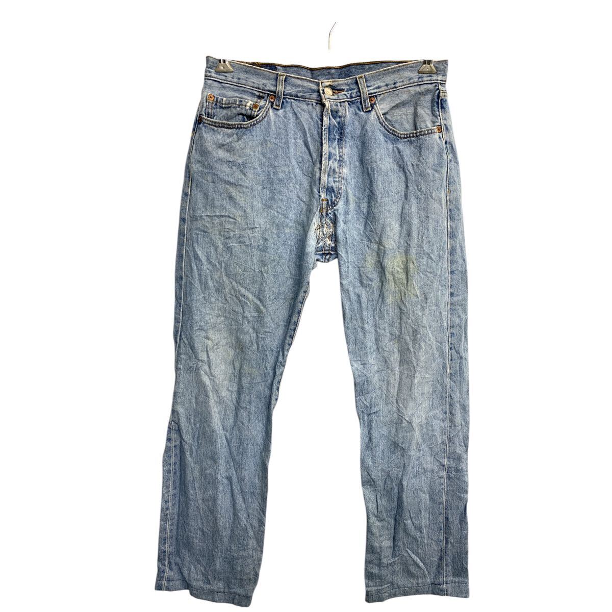 【楽天市場】【中古】【古着】 Levi's 501 デニムパンツ W34 リーバイス ボタンフライ ライトブルー コットン 古着卸 アメリカ ...
