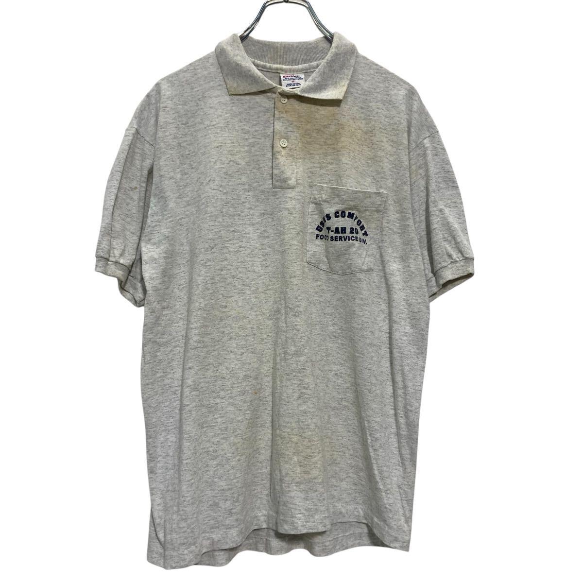 【楽天市場】【中古】【古着】 anvil 半袖 ポロシャツ M ライトグレー アンビル USA製 プリントロゴ 古着卸 アメリカ仕入 a703-6607：古着屋DEN