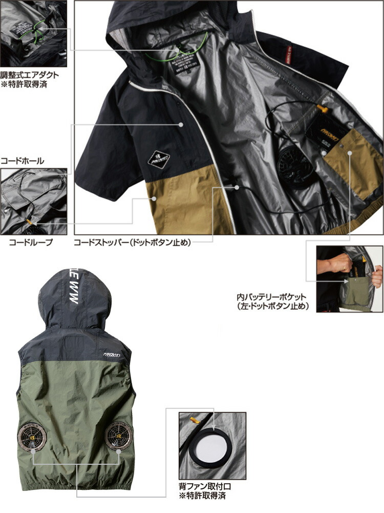 【楽天市場】【即日発送】バートル AC1084 パーカーベスト 服のみ 2021年モデル 【AIR CRAFT】ベスト BURTLE エアークラフト 熱中症対策 猛暑対策 作業着 作業服暑さ ...