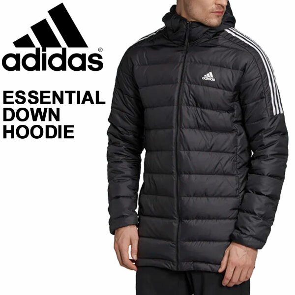 【楽天市場】ダウンコートベンチコートメンズアウター/アディダスadidasESSエッセンシャルダウンパーカDOWNHOODIE/防寒コート ...