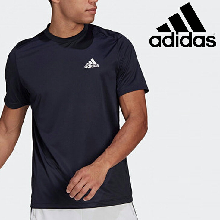【楽天市場】半袖 Tシャツ メンズ アディダス adidas M D2M PL TEE/スポーツウェア トレーニング 紺 ネイビー クルー ...