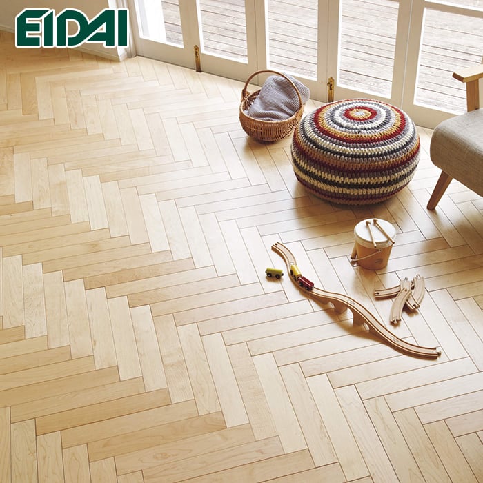 【楽天市場】【フローリング材】エイダイ 銘樹 ヘリンボーン ハードメイプル 床暖可 抗ウイルス加工 0.5坪*MHVH-HM-A/MHVH ...