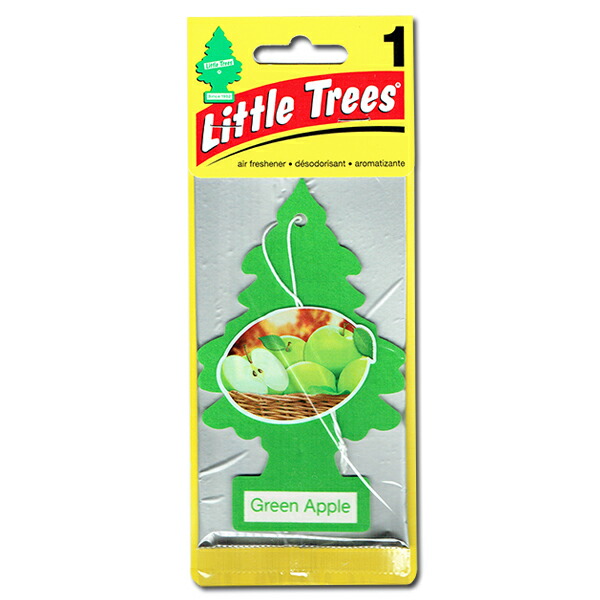 【楽天市場】【5枚でメール便無料】リトルツリー グリーンアップル Little Trees Green Apple 芳香剤 エアフレッシュナー ...