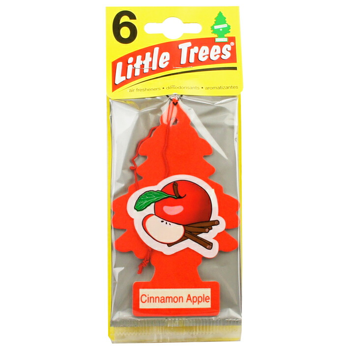 【楽天市場】リトルツリー 6枚組 シナモンアップル Little Trees 6pac Cinnamon Apple 芳香剤 エア ...