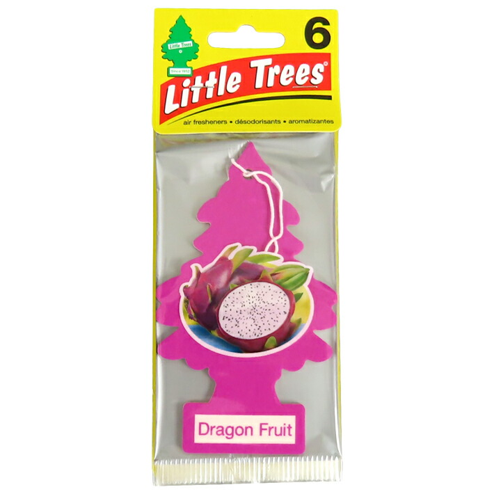 【楽天市場】リトルツリー 6枚組 ドラゴンフルーツ Little Trees 6pac Dragon Fruit 芳香剤 エアフレッシュナー ...