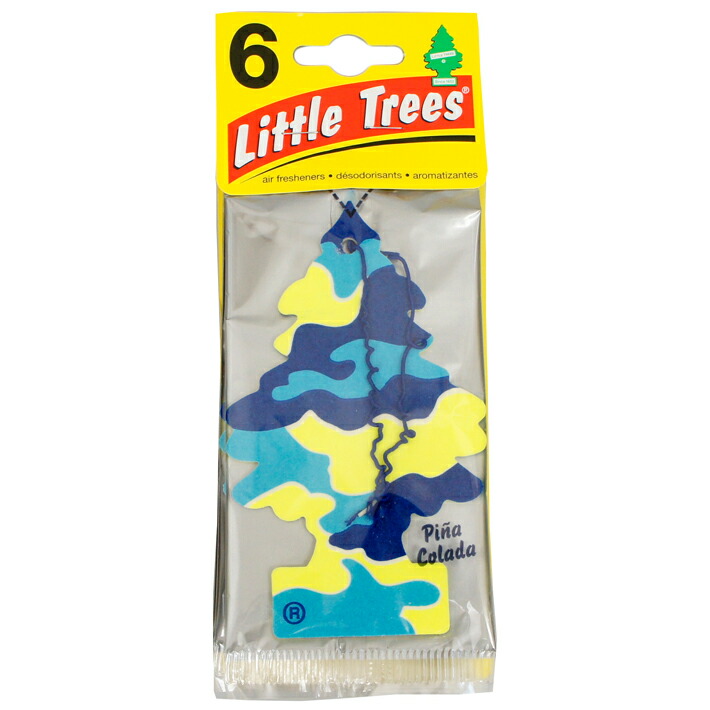 【楽天市場】リトルツリー 6枚組 ピナコラーダ Little Trees 6pac Pina Colada 芳香剤 エアフレッシュナー 車 ...