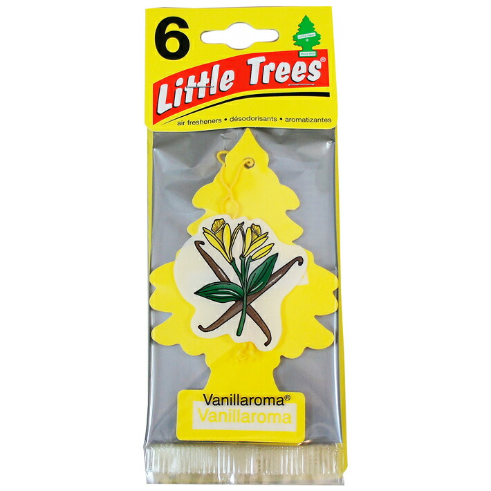 【楽天市場】リトルツリー 6枚組 バニラロマ Little Trees 6pac Vanillaroma 芳香剤 エアフレッシュナー 車 ...