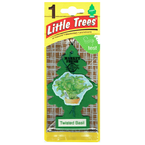 【楽天市場】【5枚でメール便無料】リトルツリー ツイストバジル Little Trees Twisted Basil 芳香剤 エア ...