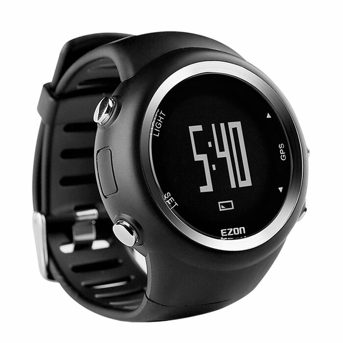 【楽天市場】EZON GPS 搭載 スポーツ ウォッチ T031 5気圧 50m 防水 歩数計 BMI カロリー消費 アラーム 時報 T031：直販ワールドマーケット
