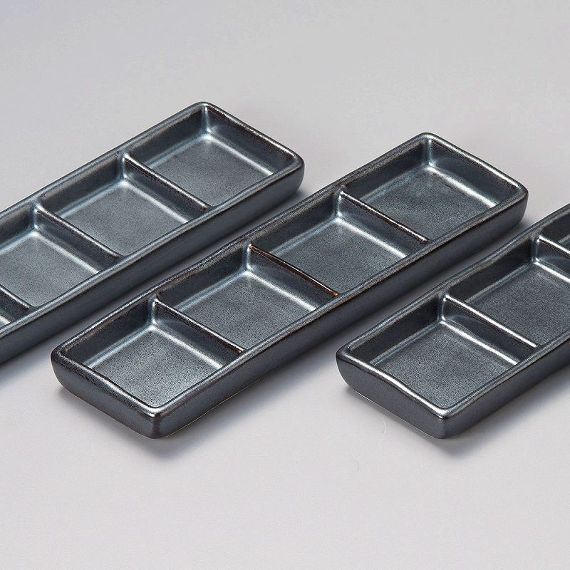 【楽天市場】陶里 第31集 黒マット細四品皿 67541-191：WADA TOKI