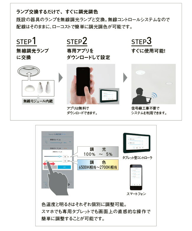 【楽天市場】ENDO LEDZ LAMP LED電球 一般電球形 E26口金 無線調光 白熱球60W形相当 12000K−1800K相当 SAD425X：わがと照明