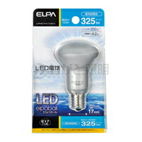 【楽天市場】ELPA エルパボール LED電球 ミニレフランプタイプ 4．2W 昼光色相当 E17口金 325lm LDR4D-H-E17-G610：わがと照明