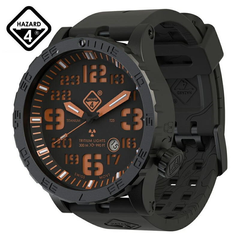 【楽天市場】【メーカー取次】【代金引換不可】HAZARD4 ハザード4 HWD Agent Orange ダイビングウォッチ YELLOW ...