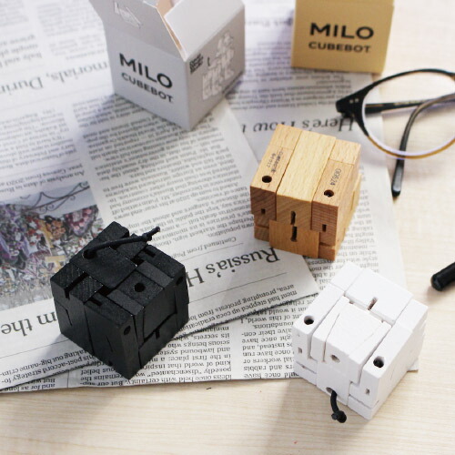 【楽天市場】置物 おしゃれ かわいい 木 キューブ ロボット マイクロキューボット ドッグ（ 犬 /小 ）【 AREAWARE / エリア ...