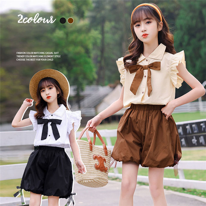 【楽天市場】可愛いスタイル 女の子 サルエル カジュアルパンツ パンツ トップス シャツ ノースリーブ 2点セット 上下 子供服 韓国こども服 ...