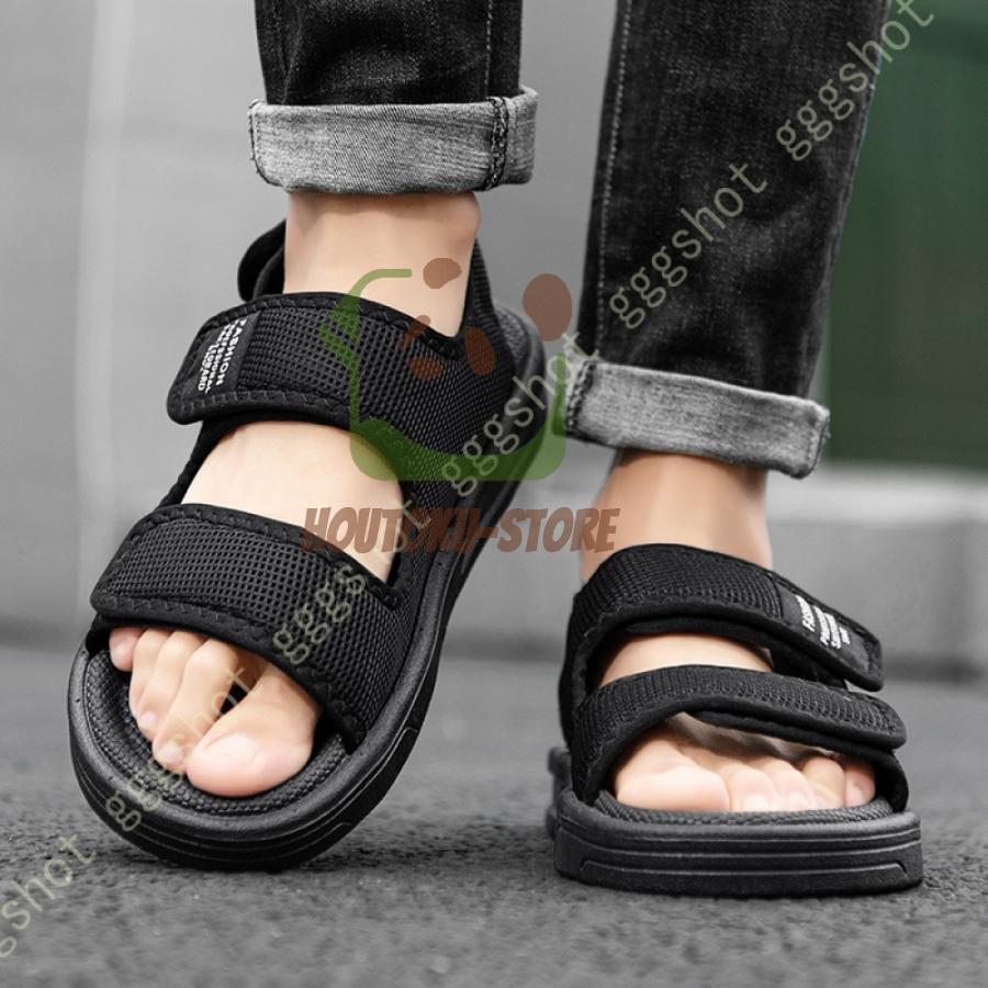 【楽天市場】サンダル メンズ スポーツサンダル 靴 黒 茶色 滑りにくい シンプル おしゃれ マジックテープ ベルクロ 調整可能 ビーチサンダル 軽量 通気 コンフォート 海：ルンルンストア ...