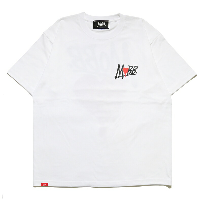 【楽天市場】モブ MOBB Tシャツ XS,S,M,L,XL,XXLサイズ ホワイト/白 カットソー 半袖 ロゴ HEART DRIP T-SHIRT -WHITE-：walkinstore