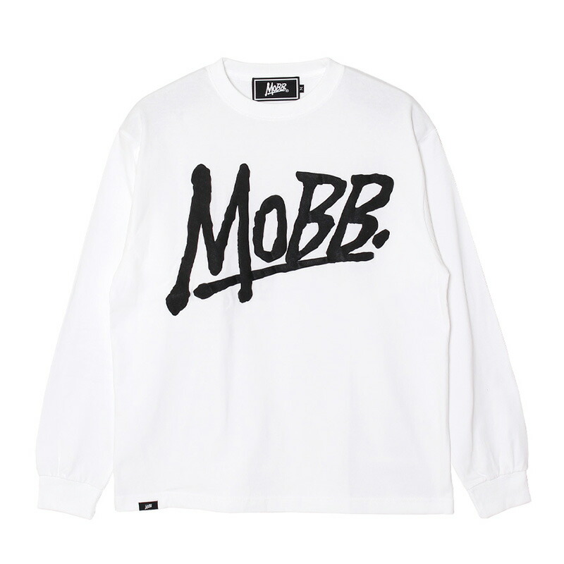 【楽天市場】MOBB モブ ロンT 長袖 Tシャツ ロングスリーブ トップス 秋服 ホワイト 白 男女兼用 ロゴ (P)OG L/S T-SHIRT -WHITE-：walkinstore