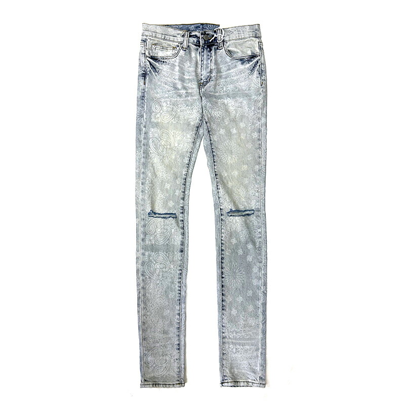 【楽天市場】mnml ミニマル パンツ デニム ジーンズ スリム スキニー ストレッチ X696 PAISLEY PATTERNED ...