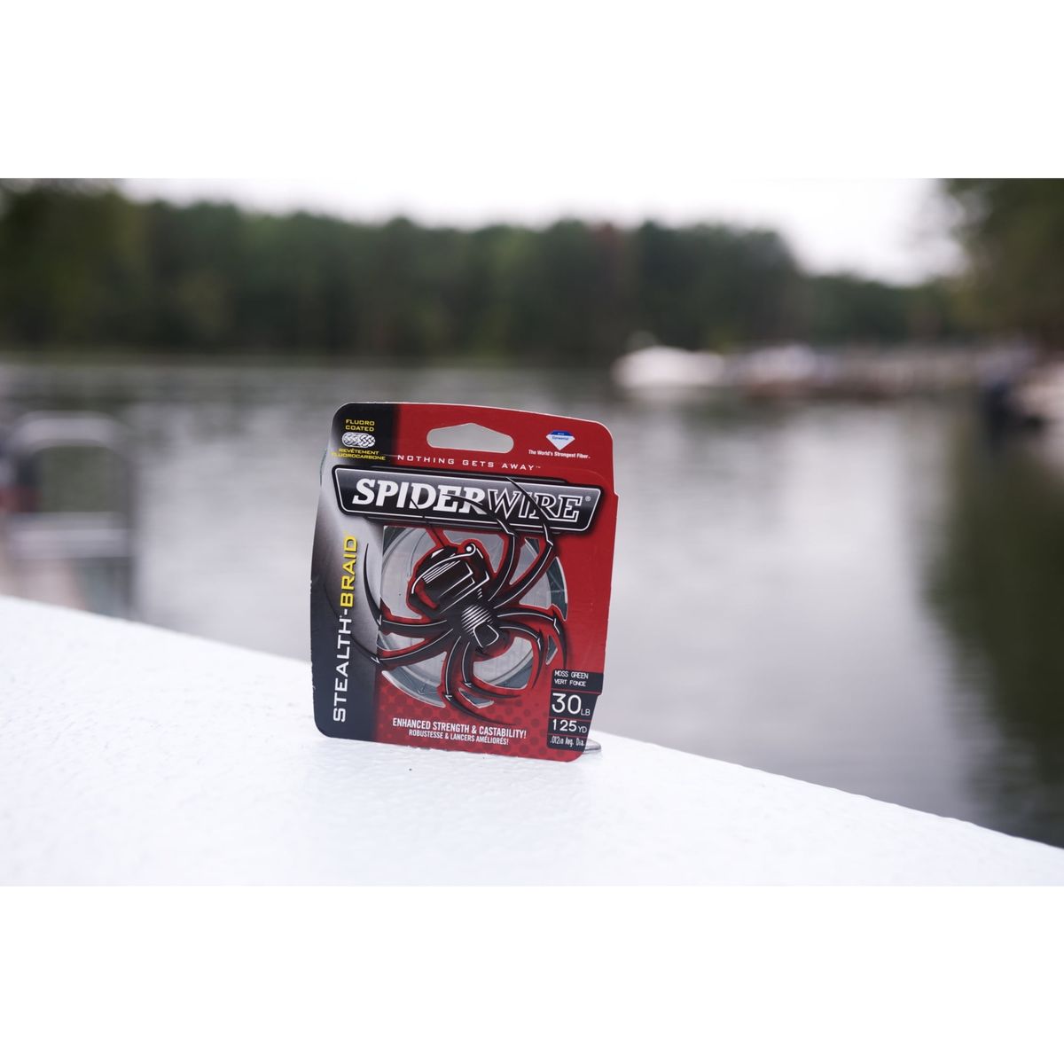 【楽天市場】[送料無料] Spiderwire ステルス® スムース・スーパーライン、モスグリーン、50ポンド｜22.6キロ・ライン [楽天 ...