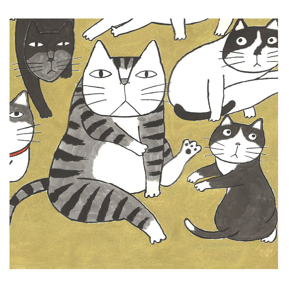 【楽天市場】Kabamaru カバマル -十猫 十色-額入り 岡本 肇 手描き作品 絵画 水墨画 作家オフィス「和味文化研究所」直営店[アート ...