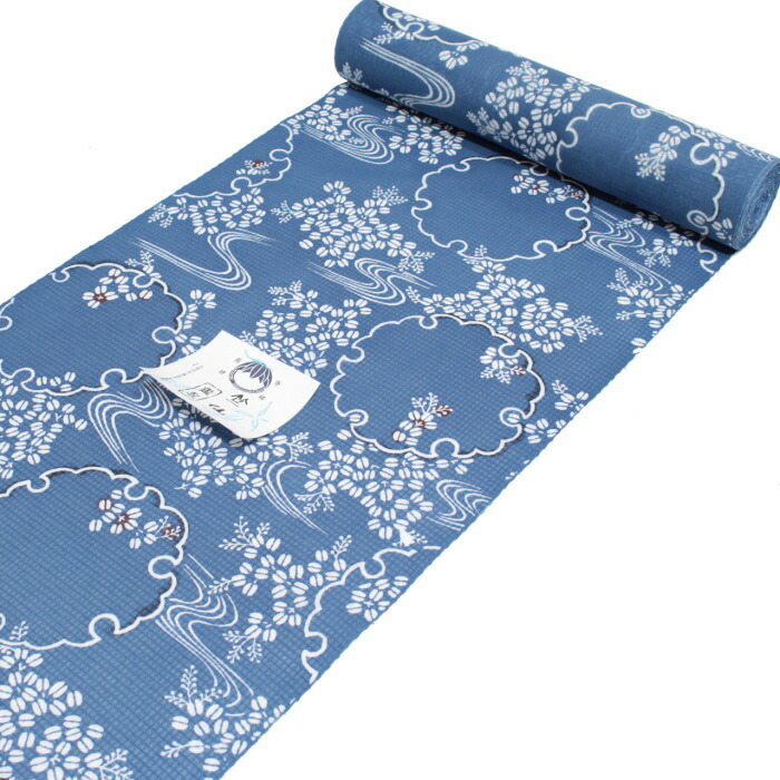 【楽天市場】竺仙 浴衣 反物 ゆかた 紅梅小紋 綿紅梅 雪輪に萩 (2017-5002) 国内手縫いお仕立付き 送料無料：和物屋