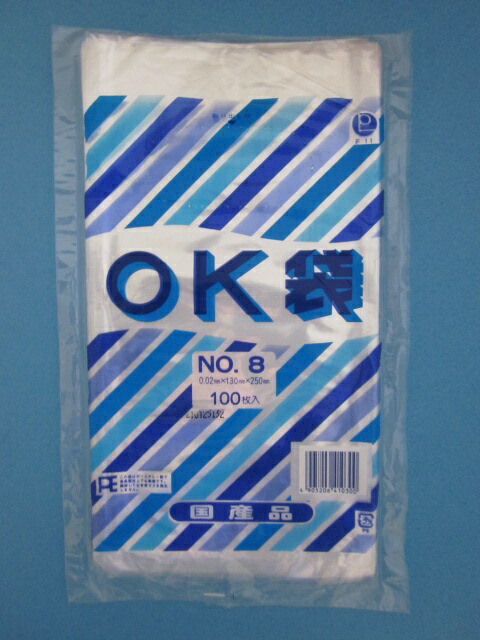 【楽天市場】ポリ袋 透明OK袋 0.02mm No.8 1箱1,000枚(1袋100枚×10袋)：Benefit for Life 楽天市場店