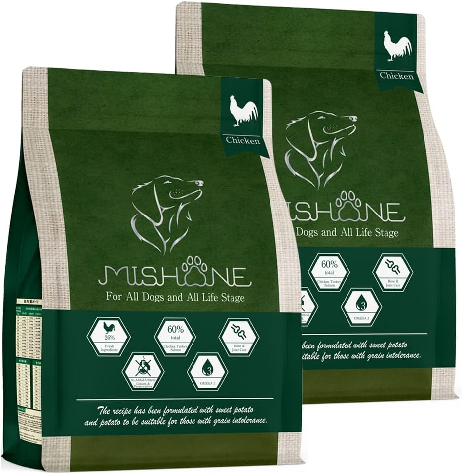 【楽天市場】\レビュー投稿で選べるプレゼント／【公式】【2kg×2個】ミシュワン MISHONE ドッグフード 全犬種用 チキン 高タンパク ヒューマングレード グレインフリー 筋肉 関節ケア ...