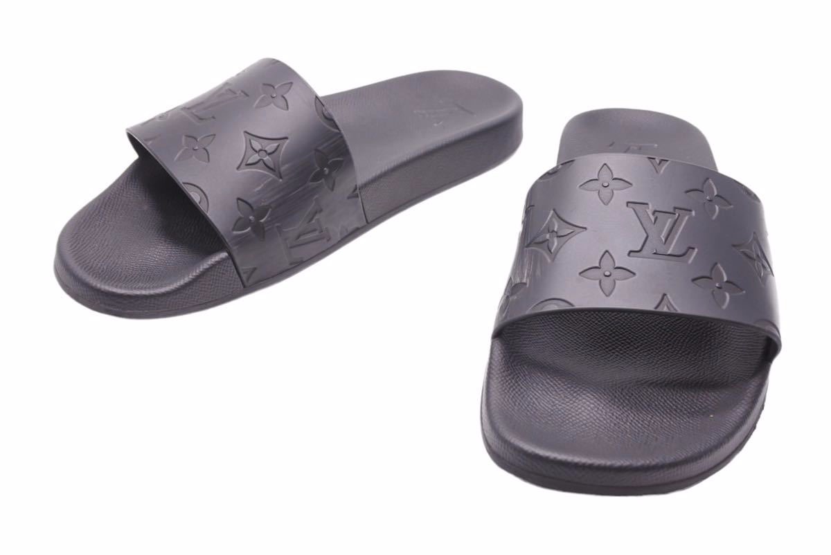 【楽天市場】LOUIS VUITTON ルイヴィトン ウォーターフロント ライン ミュール サンダル モノグラム ブラック サイズ6 良品 ...