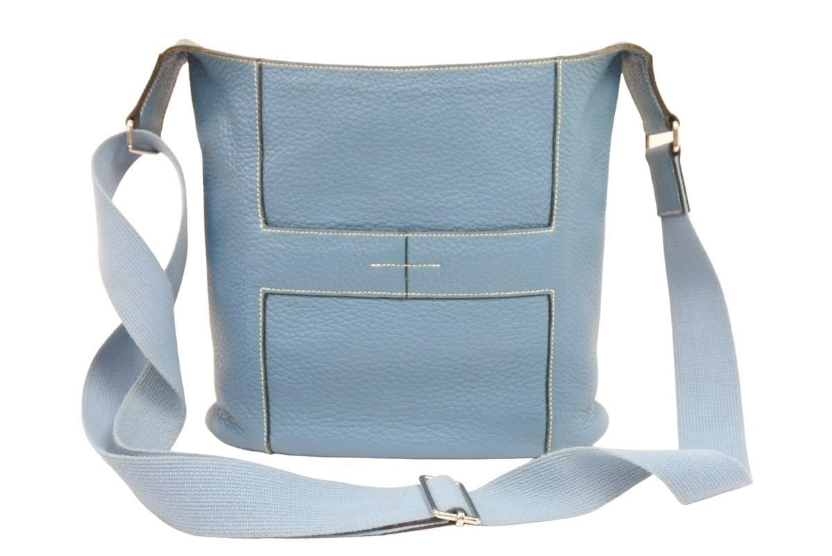 【楽天市場】HERMES エルメス グッドニュースPM ブルージーン トリヨンクレマンス ショルダーバッグ L刻 美品 中古 41495 ...