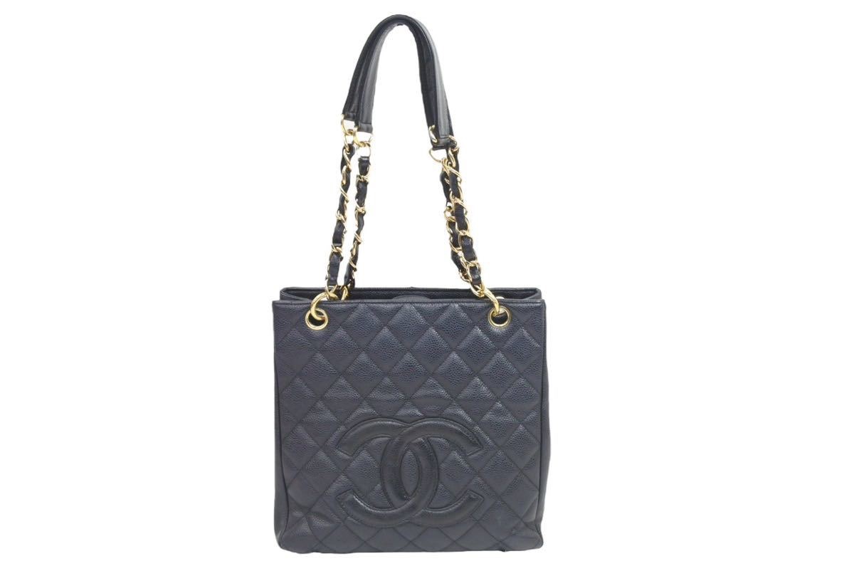 【楽天市場】CHANEL シャネル トートバッグ マトラッセ チェーンショルダーバッグ ココマーク 8番台 キャビアスキン ブラック 美品 ...