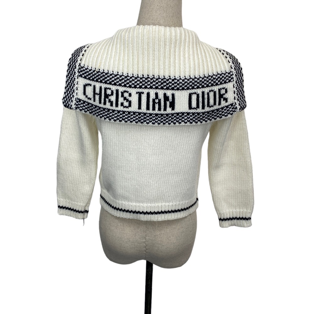 【楽天市場】[USED/中古]Christian Dior クリスチャンディオール ニット・セーター ロゴ セーラーカーディガン ウール ...