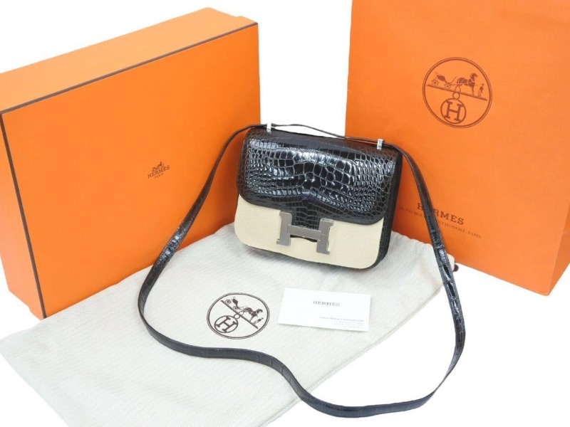 【楽天市場】未使用 HERMES エルメス ショルダーバッグ ミニ コンスタンス3 グラファイト A刻印 中古 47589：Warashibe ...
