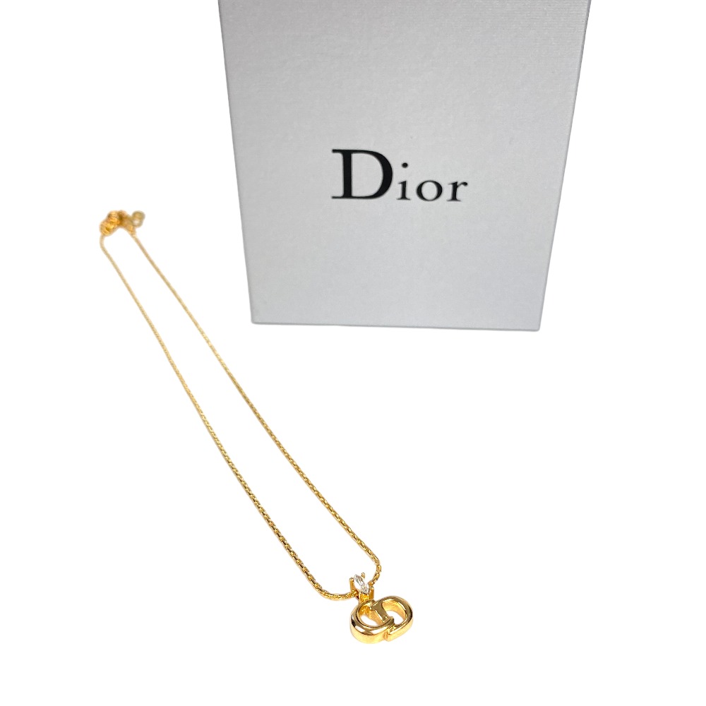 【楽天市場】Christian Dior クリスチャンディオール CD ネックレス ラインストーン ヴィンテージ 5.04g GP 美品 中古 ...