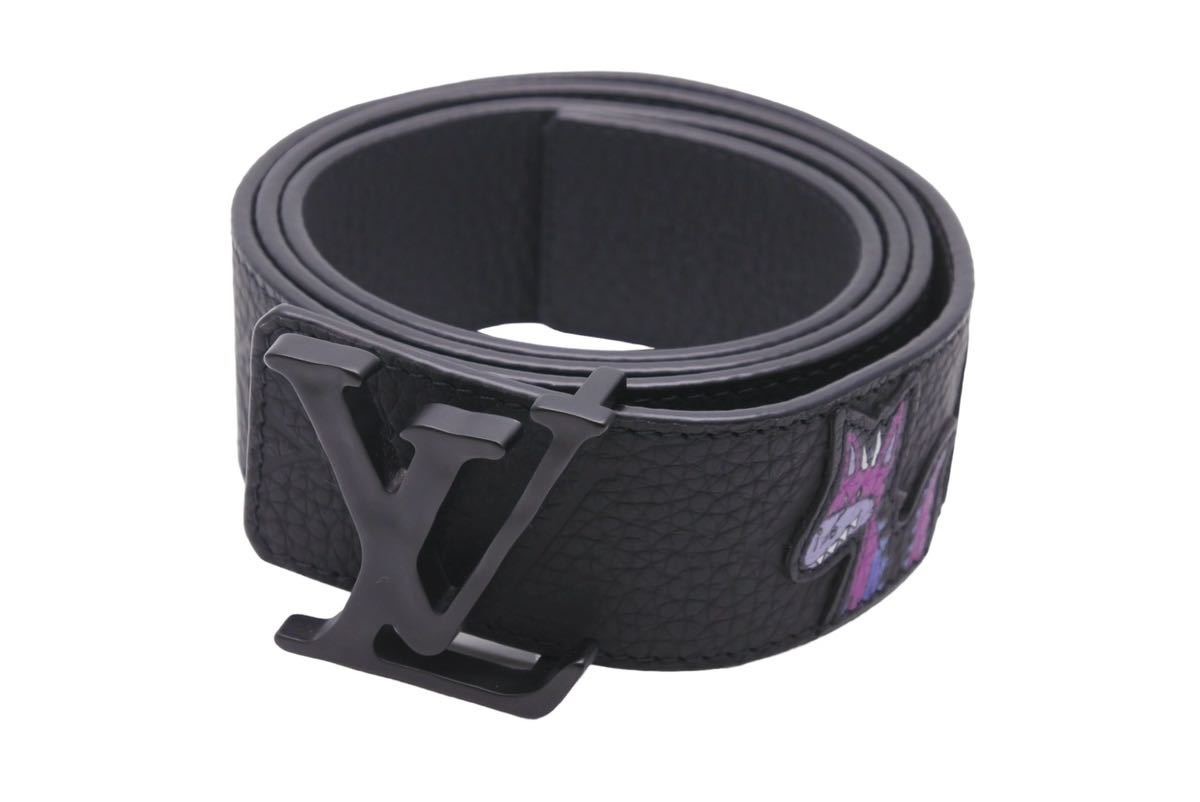 【楽天市場】LOUIS VUITTON ルイ・ヴィトン ベルト・バックル メンズ サンチュール LVシェイプ ワッペン ノワール MP293 ...