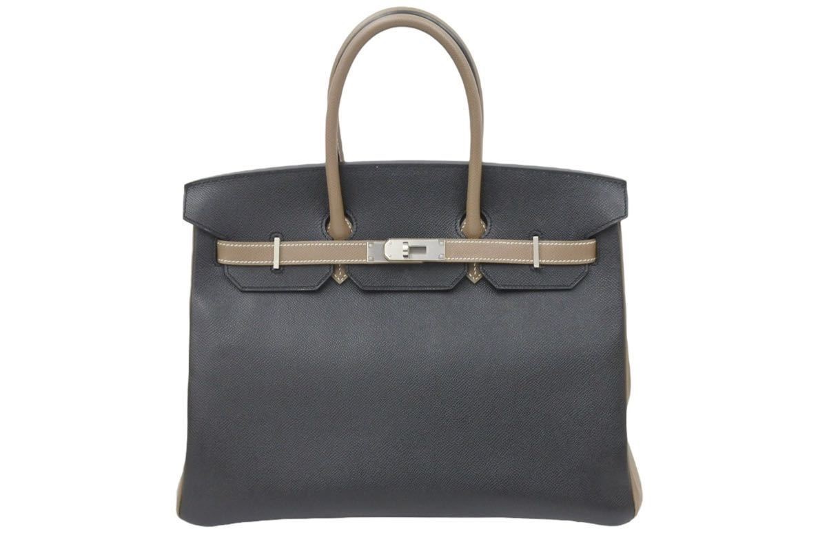 【楽天市場】極美品 HERMES エルメス BIRKIN バーキン35 SPO スペシャルオーダー ブラック エトュープ ハンドバッグ Q刻印 ...