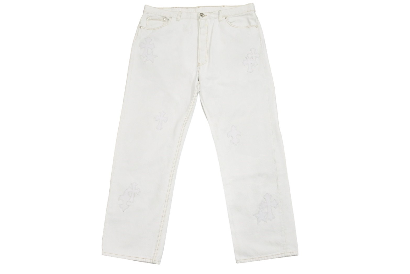 【楽天市場】CHROME HEARTS クロムハーツ デニムパンツ リーバイス セントバース限定 デニム ホワイト サイズ36 シルバー金具 ...